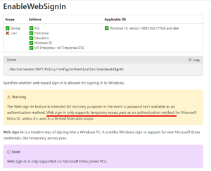 Windows Web sign-in – my notes | F12