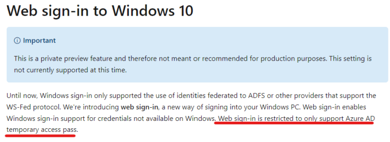 Windows Web sign-in – my notes | F12
